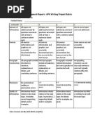 APA Writing Rubric | PDF
