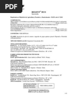 Bula - Regent® 800 WG | PDF | Agricultura | Desperdício