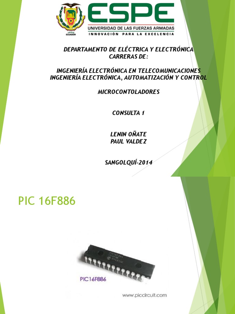 Pic 16f886 | PDF | Microcontrolador | Memoria del ordenador