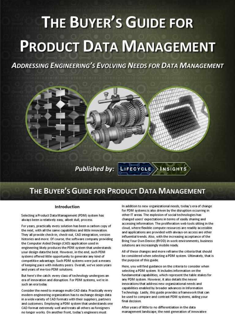 PDM Buyers Guide | PDF | Cloud Computing | Computer Aided Design