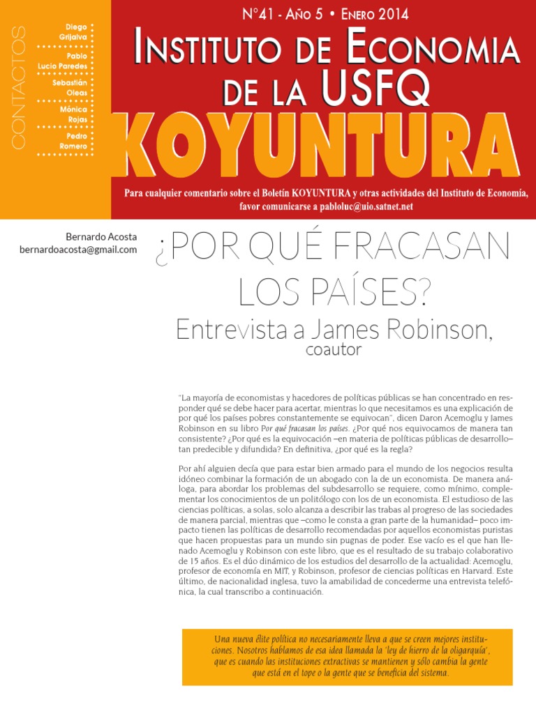 Entrevista A Acemoglu y Robinson | PDF