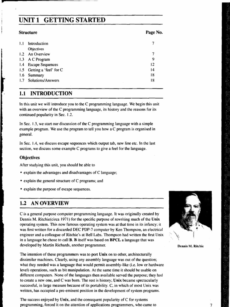 Unit 1 Pdf Integer Computer Science C Programming Language