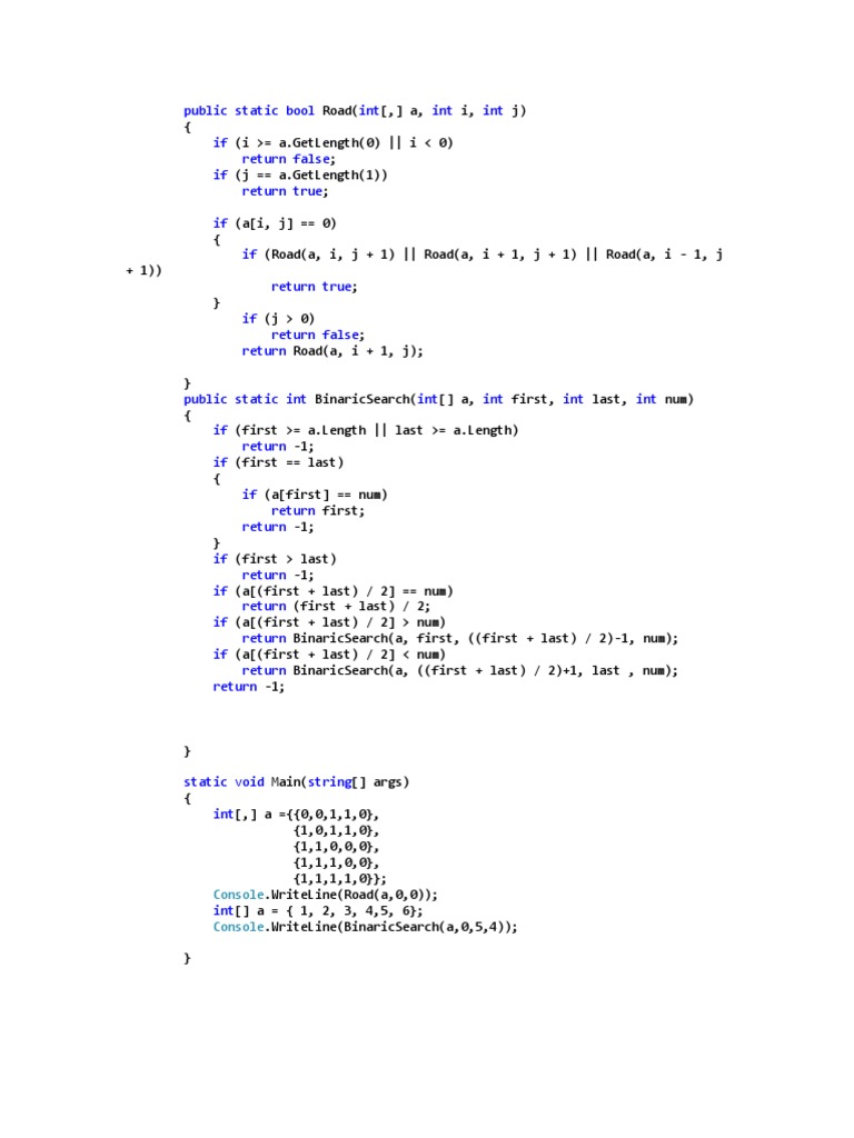 Pathfinding and Binary Search Code | PDF | Teaching Methods & Materials