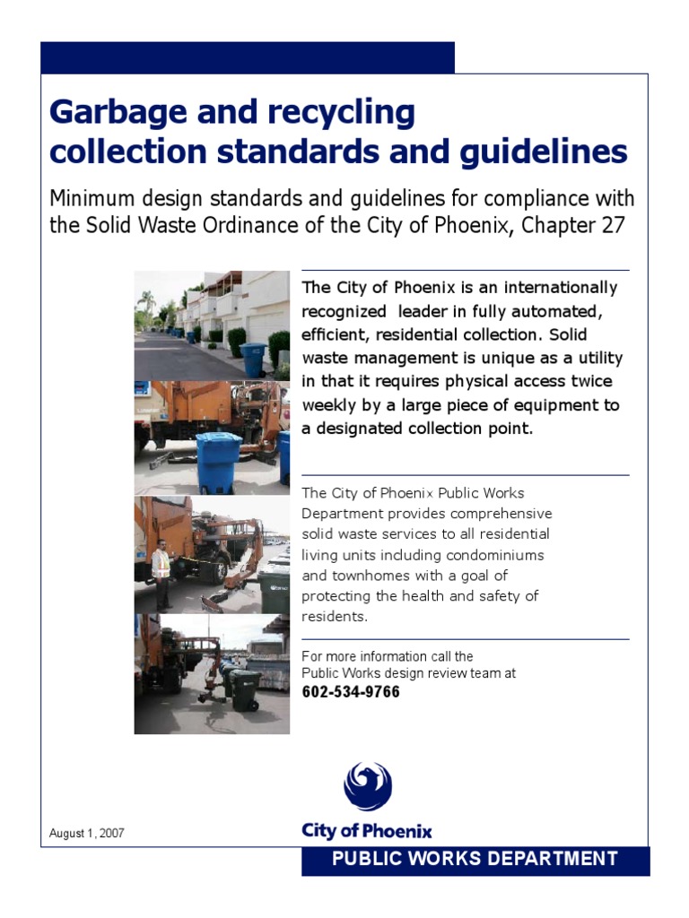 Garbage and Recycling Collection Standards and Guidelines | Download ...