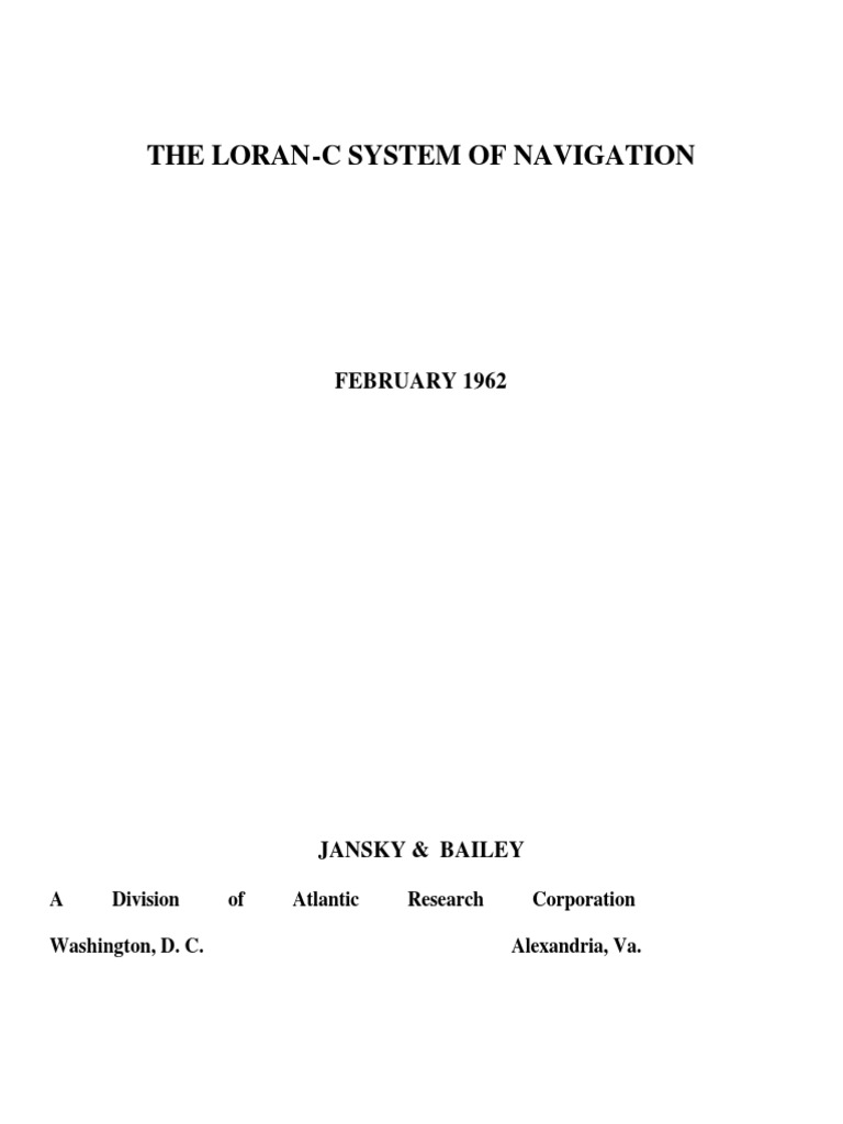 The LORAN-C System of Navigation | PDF | Radio Spectrum | Radio