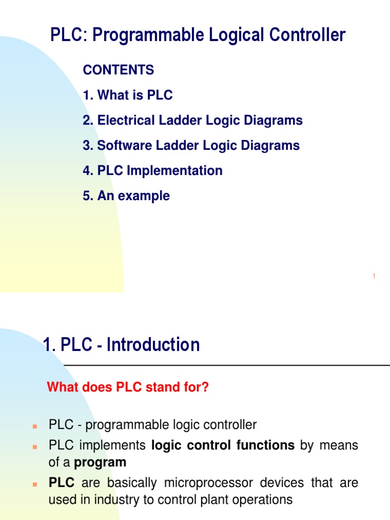PLC Slides | PDF | Programmable Logic Controller | Computer Program