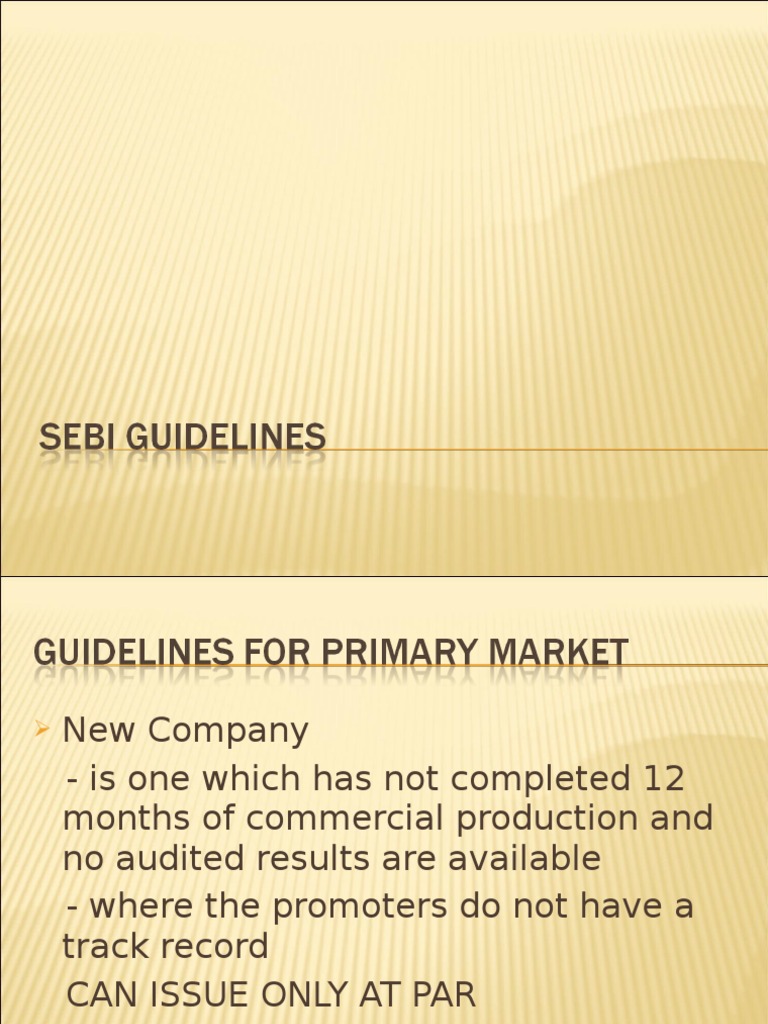 SEBI - Guidelines | PDF | Mutual Funds | Stocks