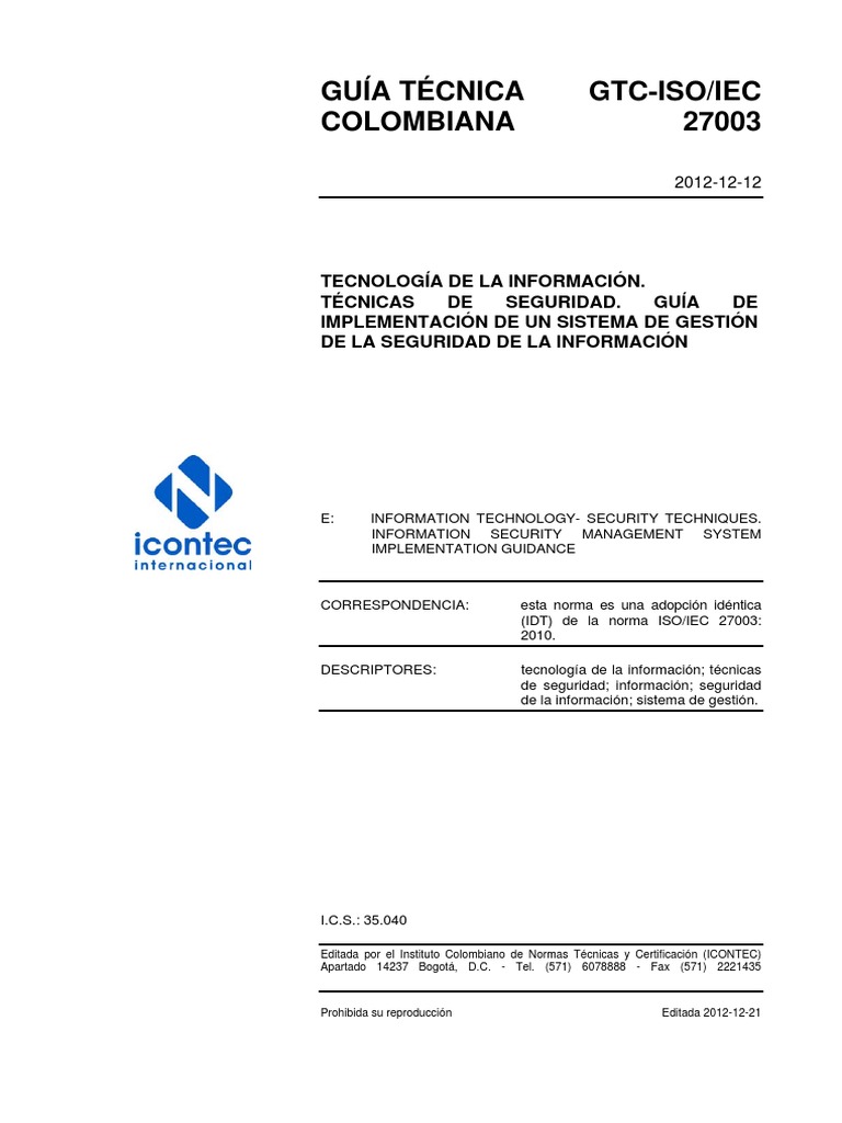 Iso-Iec 27003 | PDF