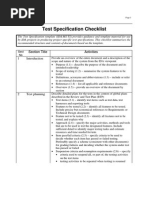 Generic Test Specification Template | PDF | Specification (Technical ...