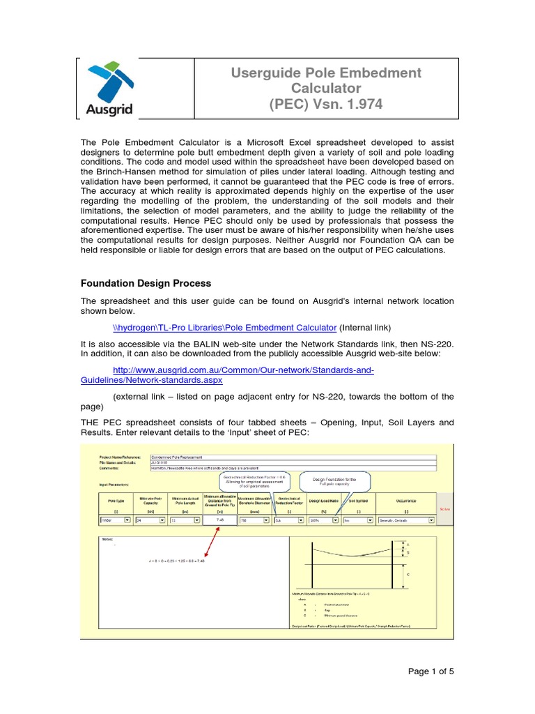 PEC Calculator Guide V1 - 974 | PDF | Geotechnical Engineering ...