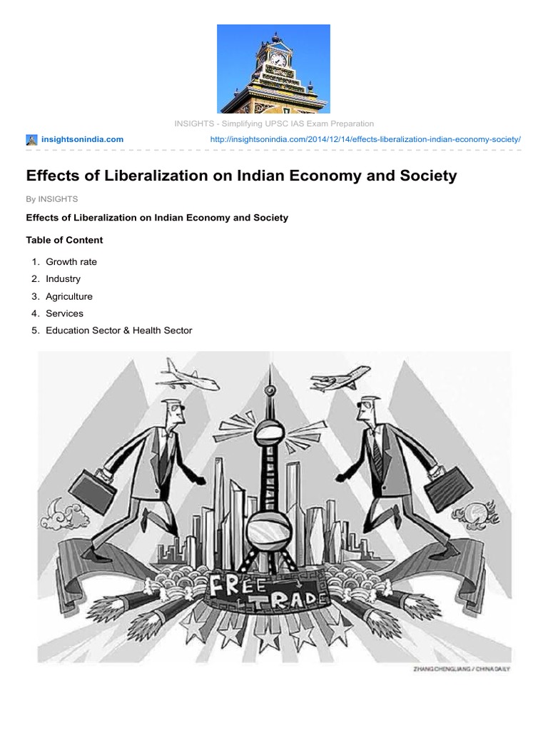 Effects of Liberalization of Indian Economy and Society | Economy Of ...