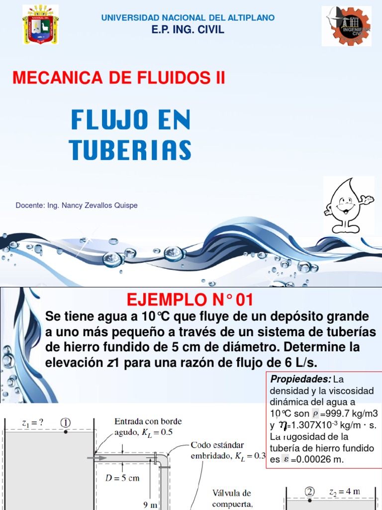 ejercicios de tuberías en serie y paralelo | Numero Reynolds | Dinámica ...