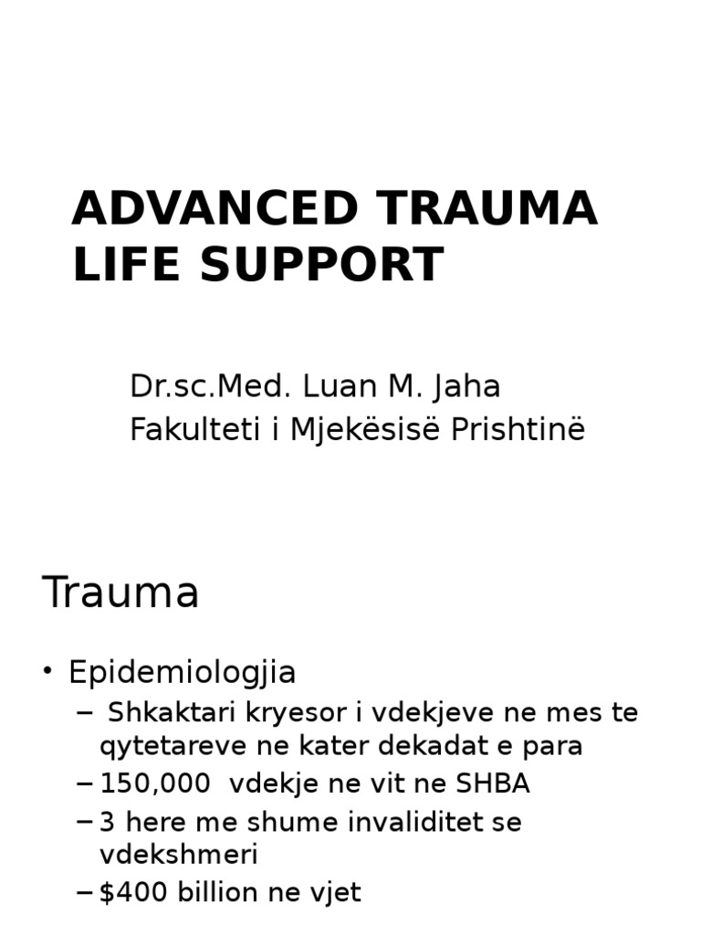 Trauma, ATLS | PDF