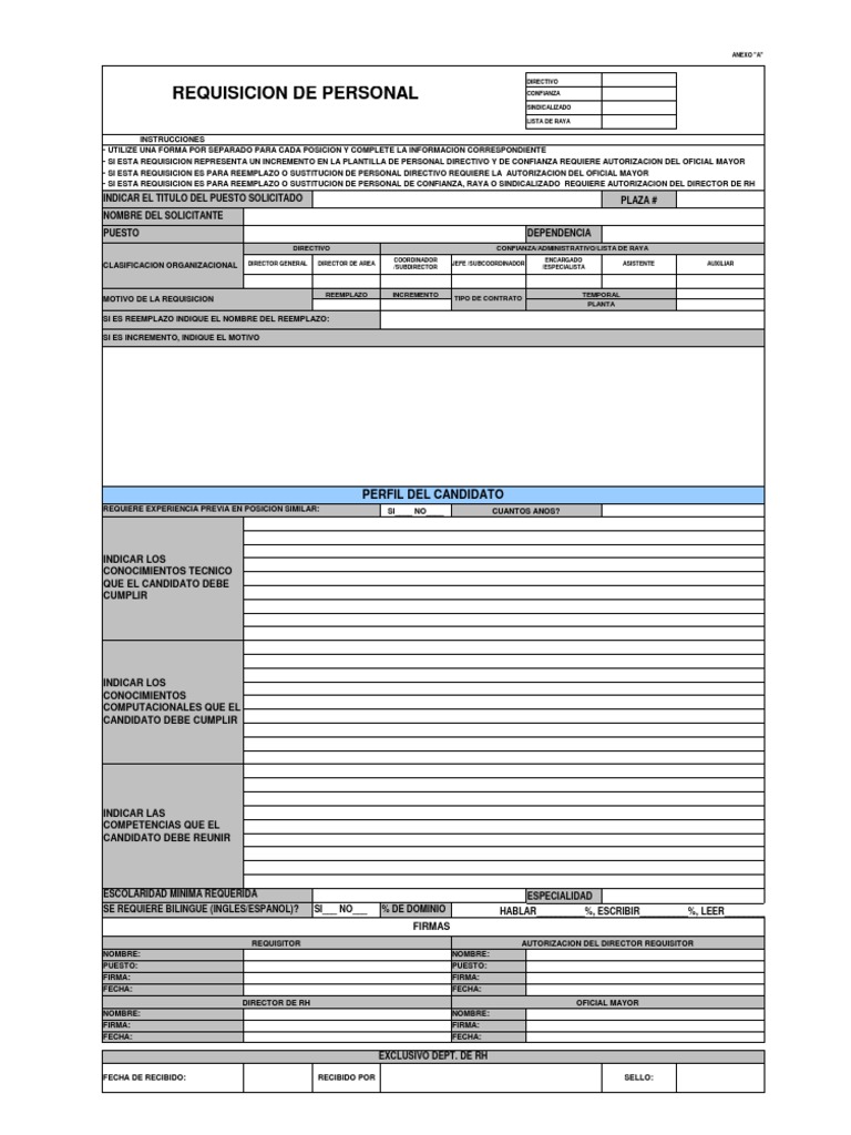 Requisición de Personal | PDF