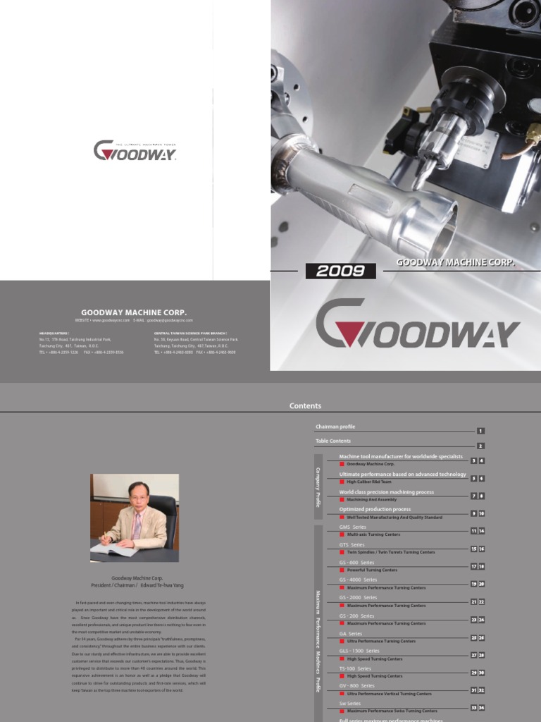Goodway Machine Corp. | PDF | Machining | Machine Tool
