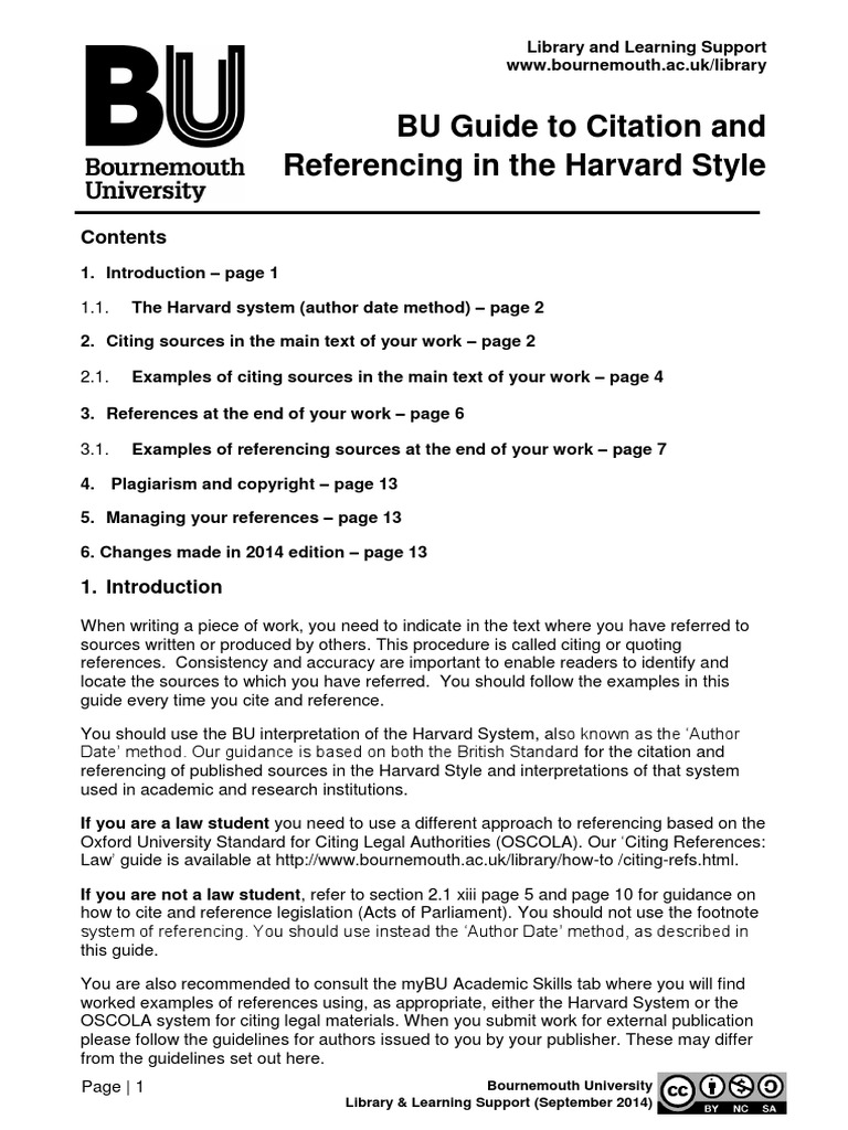 Citing-References (Harvard Style) | Download Free PDF | Citation ...
