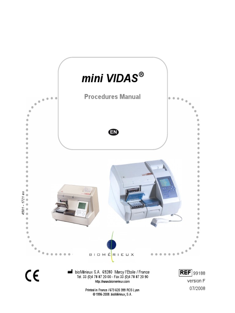 User Manual Mini Vidas | PDF