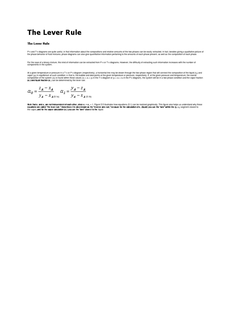 The Lever Rule | PDF