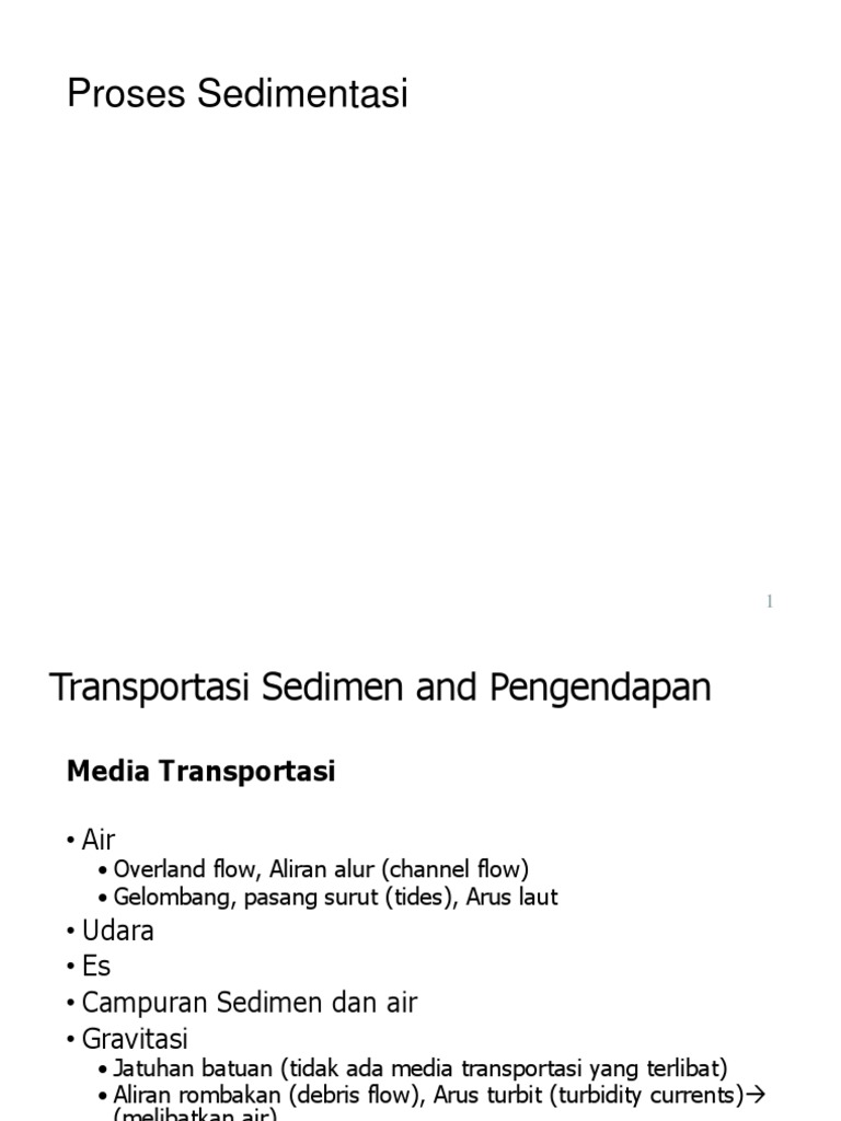 Proses Transportasi Sedimen | PDF