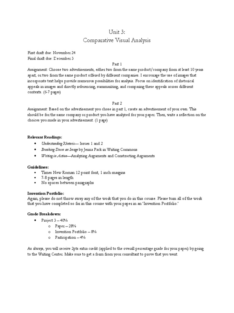 Comparative Visual Analysis Assignment | PDF | Career & Growth | Business