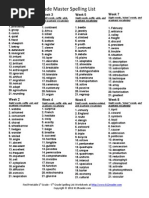 Second Grade Master Spelling Lists | PDF | Linguistics
