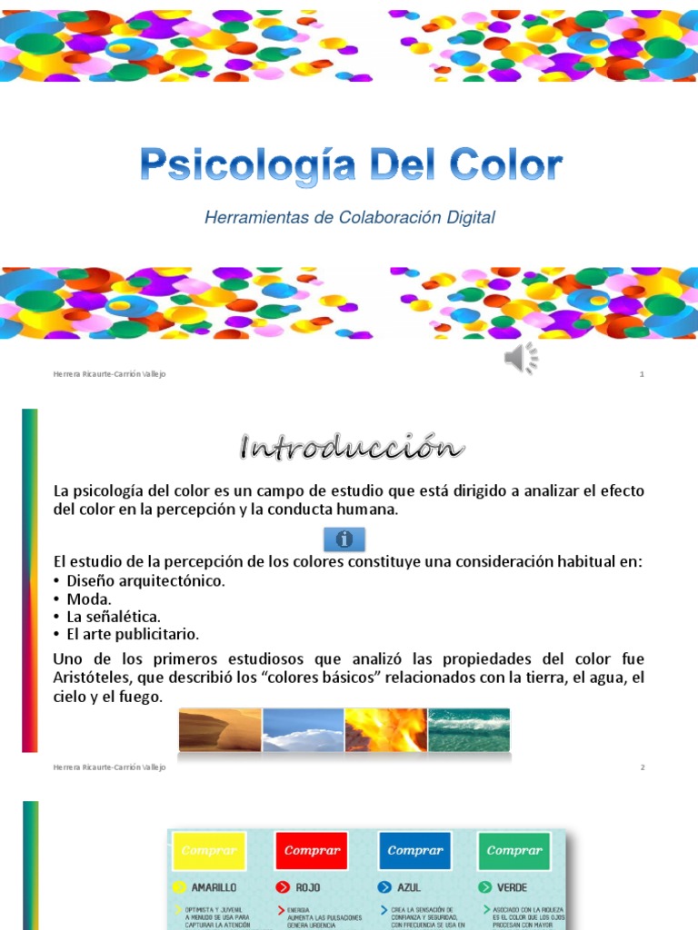 Diapositivas, Psicologìa del color | Conceptos psicologicos | Sicología ...