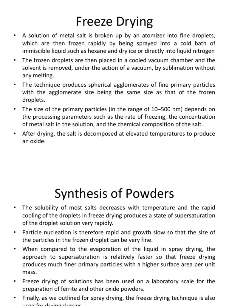 Freeze Drying.ppt | Freezing | Freeze Drying