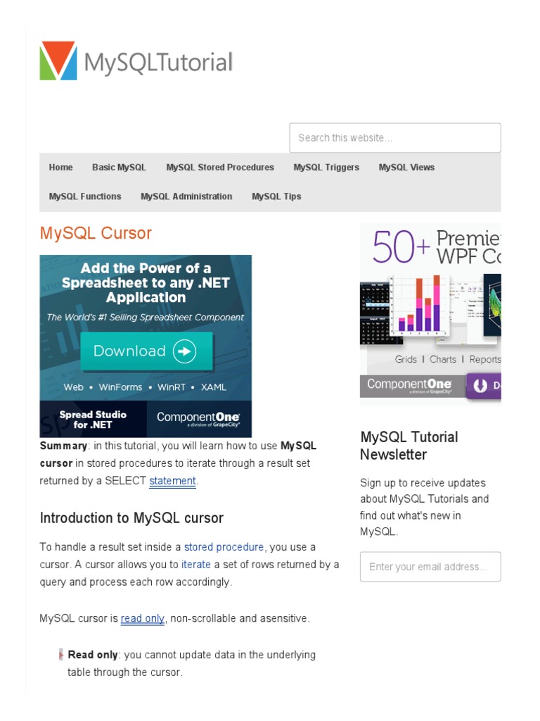 Mysql Cursor With Example | My Sql | Control Flow