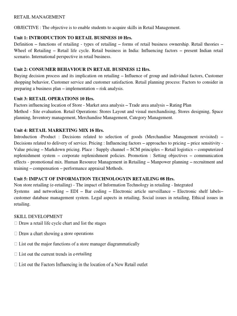 Retail Management | PDF | Supermarket | Retail