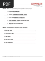 Filipino 5 - Sanhi at Bunga Worksheet | PDF