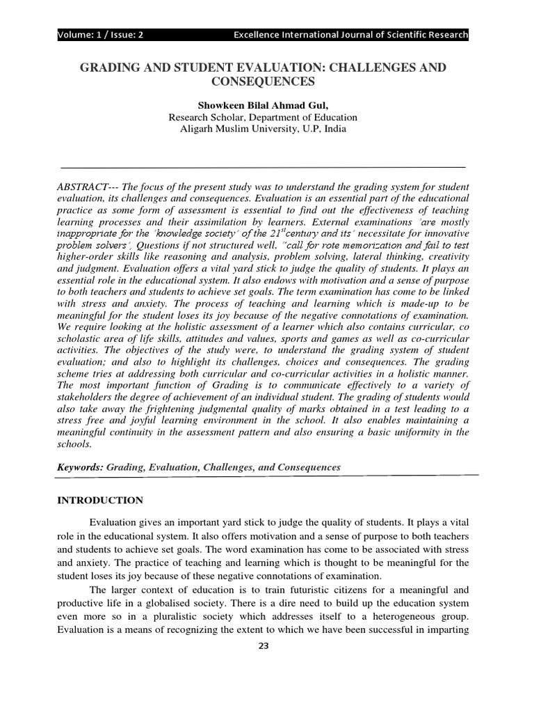 Grading and Student Evaluation | PDF | Educational Assessment | Test ...