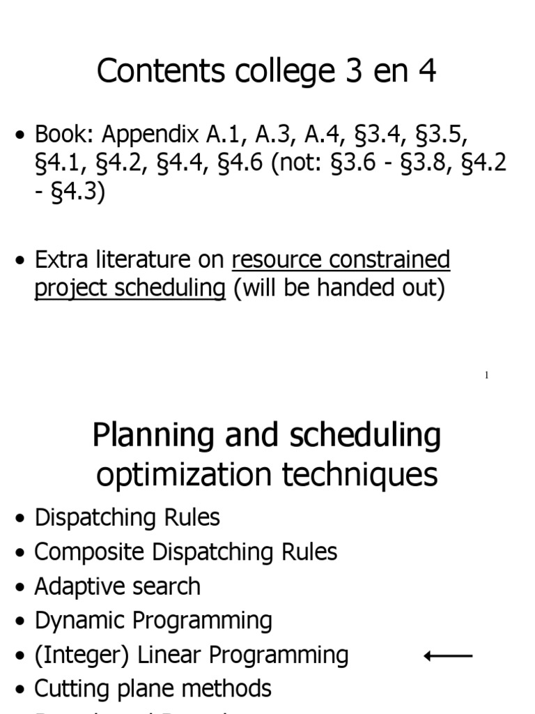 Resource Constrained Project Scheduling Techniques: A Comparison of ...