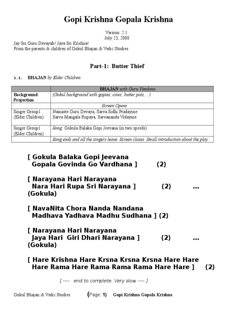 Gopi Krishna Gopala Krishna | Download Free PDF | Krishna | Hinduism