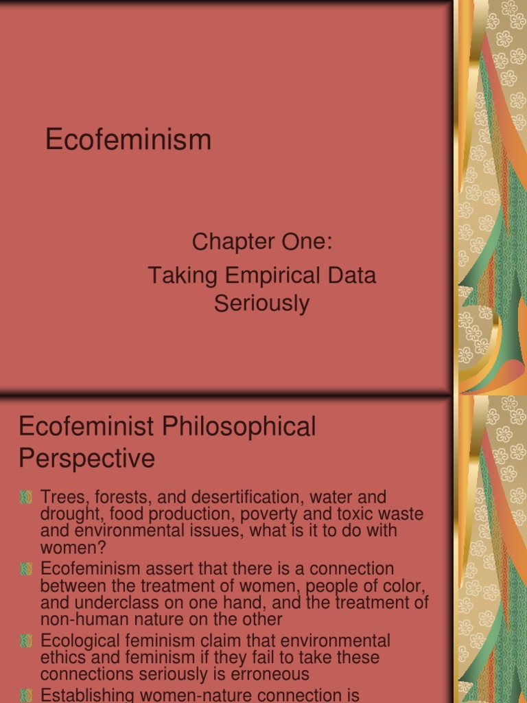 EcofeminismWomenSpiritualitychapterone .ppt | Ecofeminism | Feminism