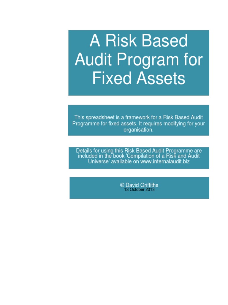 Fixed Assets Audit Programme | PDF | Internal Audit | Audit
