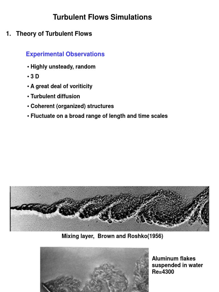 Turbulent Flow Simulations Overview | PDF | Turbulence | Navier–Stokes ...