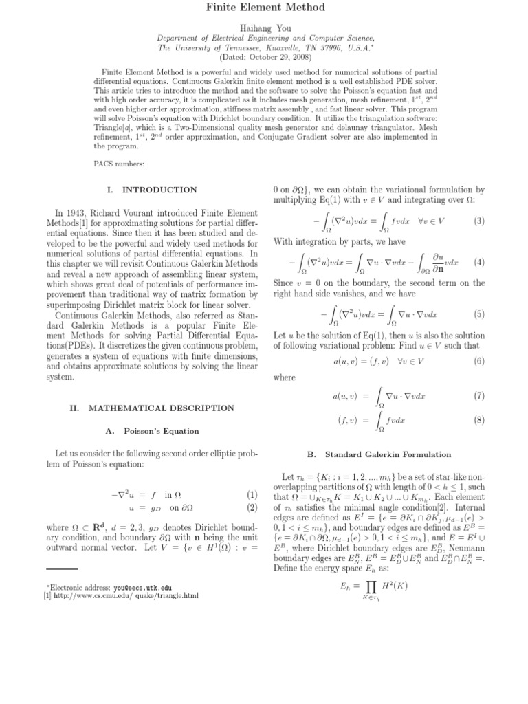 Laplace Equation | PDF | Finite Element Method | Partial Differential Equation
