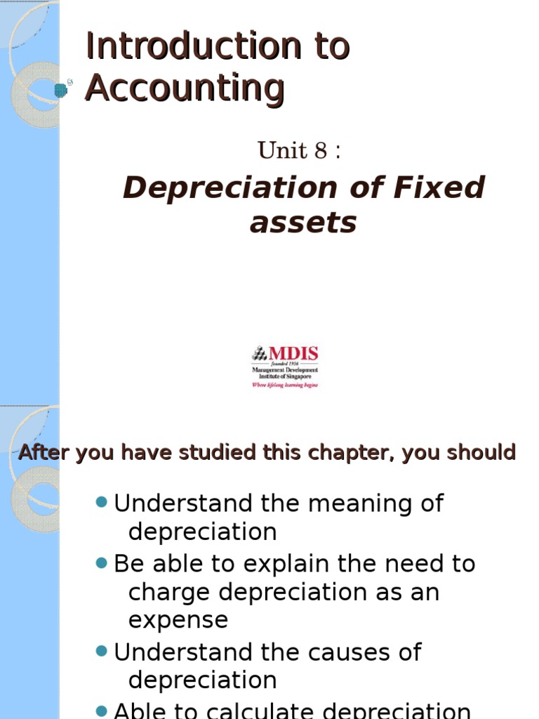 Depreciation Lesson 8 | PDF | Depreciation | Debits And Credits