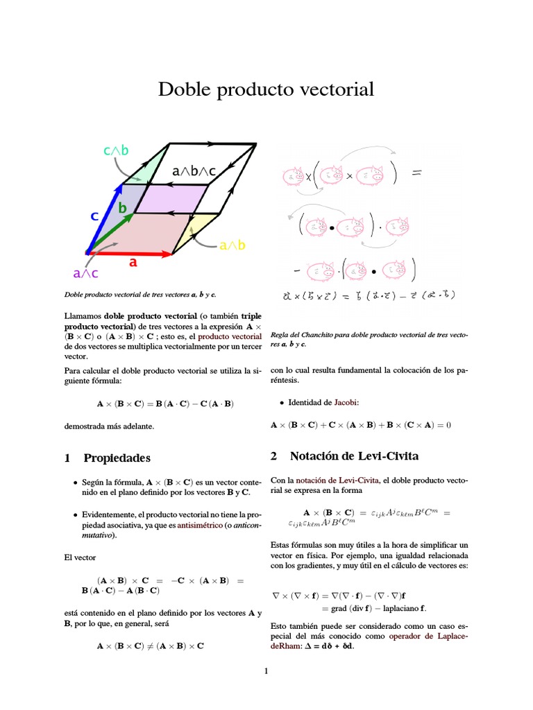 Doble Producto Vectorial | PDF | Vector Euclidiano | Multiplicación