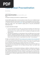Inside The Mind of A Master Procrastinator by Tim Urban With Key | PDF ...