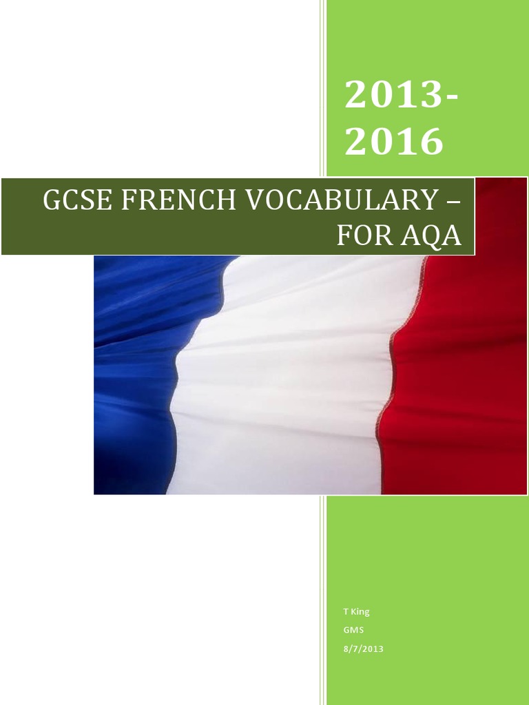 French GCSE AQA Vocabulary | PDF | Foods | Nature