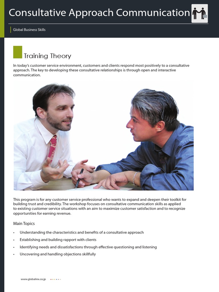 Consultative Approach Communication Skills | PDF | Communication ...