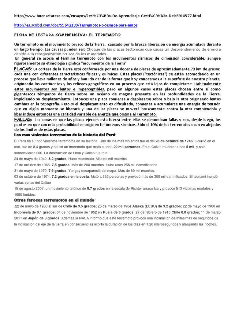 Entendiendo los Terremotos y Sismos | PDF | Temblores | Tsunami
