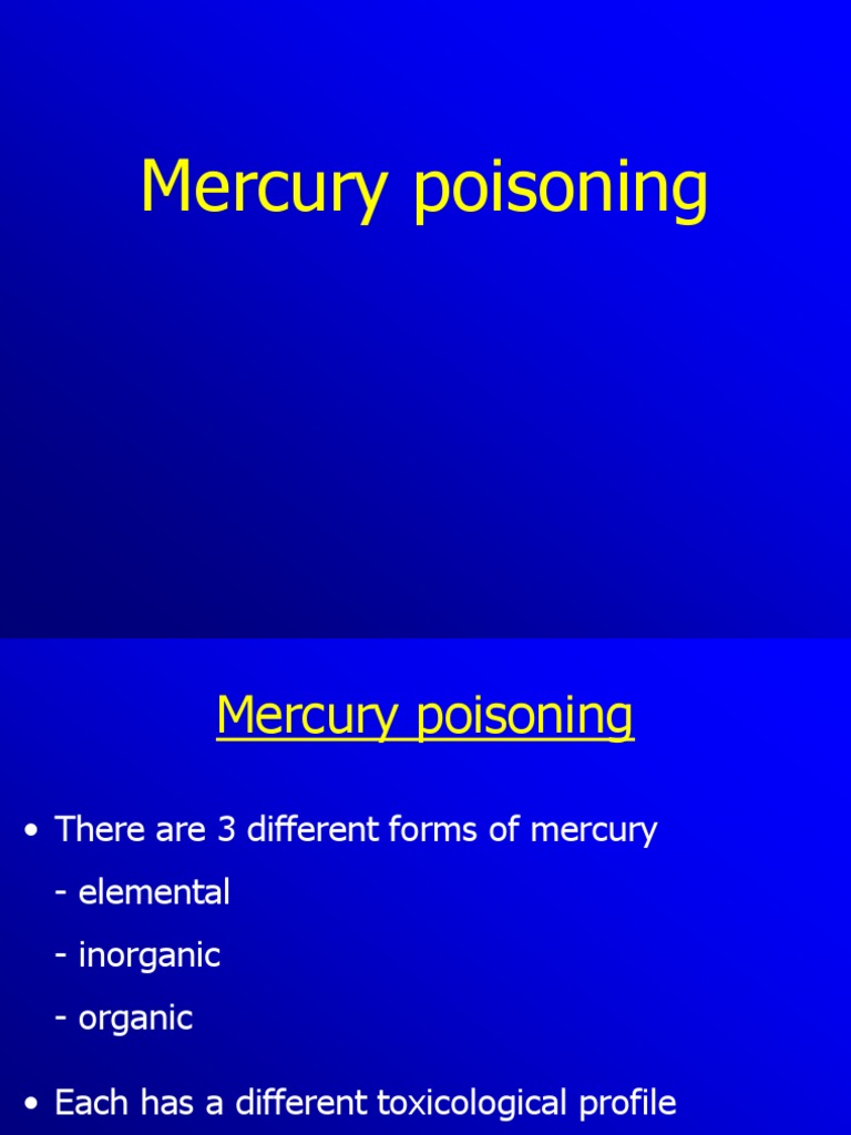 Mercury Poisoning Pdf Mercury Element Health Sciences