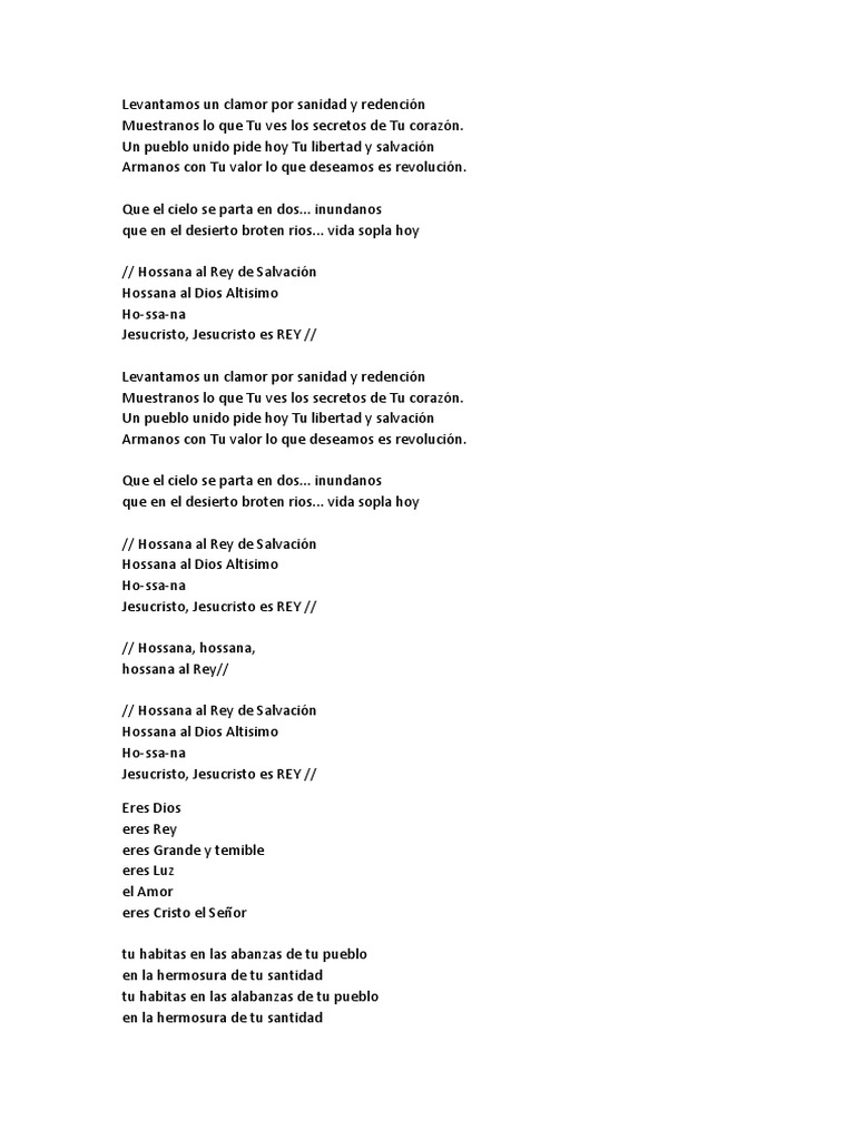 Levantamos Un Clamor Por Sanidad y Redención | PDF | Santo | Jesús