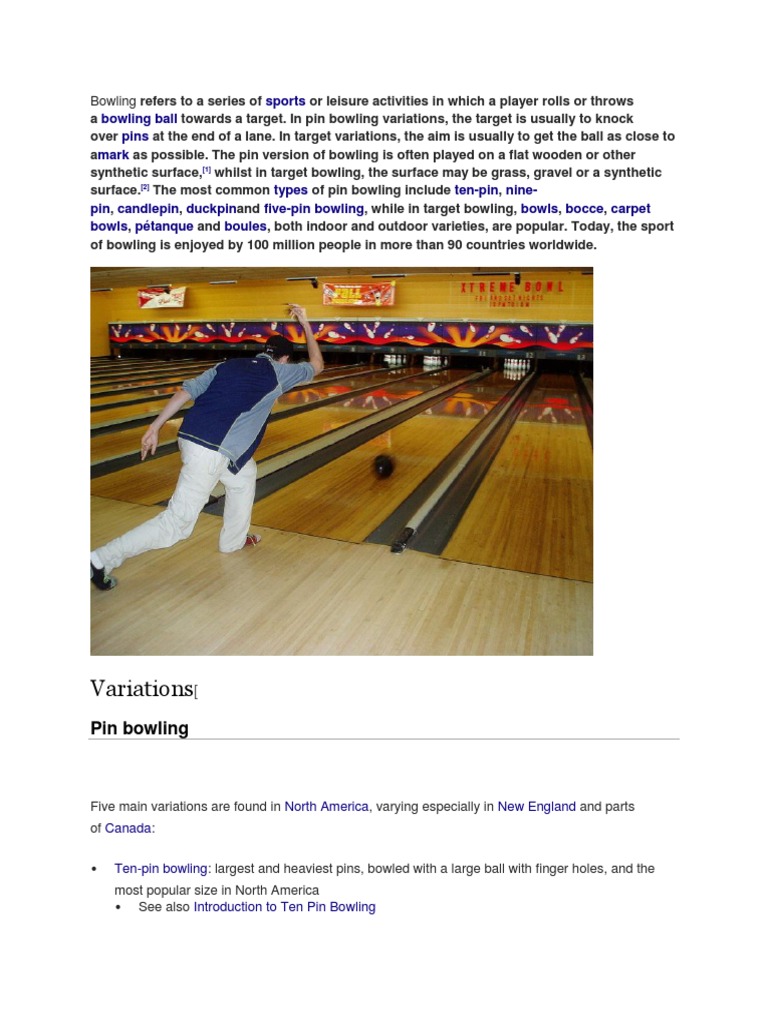 Variations: Pin Bowling | PDF