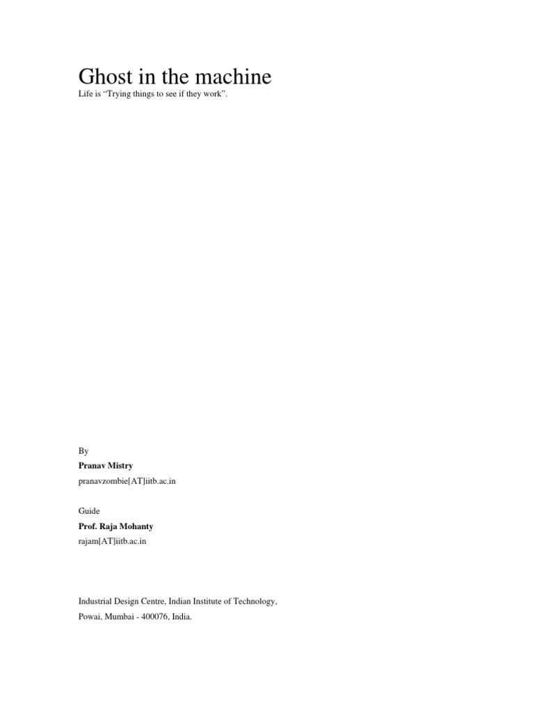 Ghost in The Machine | PDF