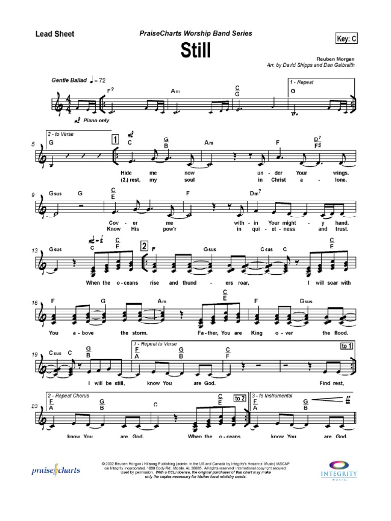 Hillsong United - Still (Lead Sheet) | PDF