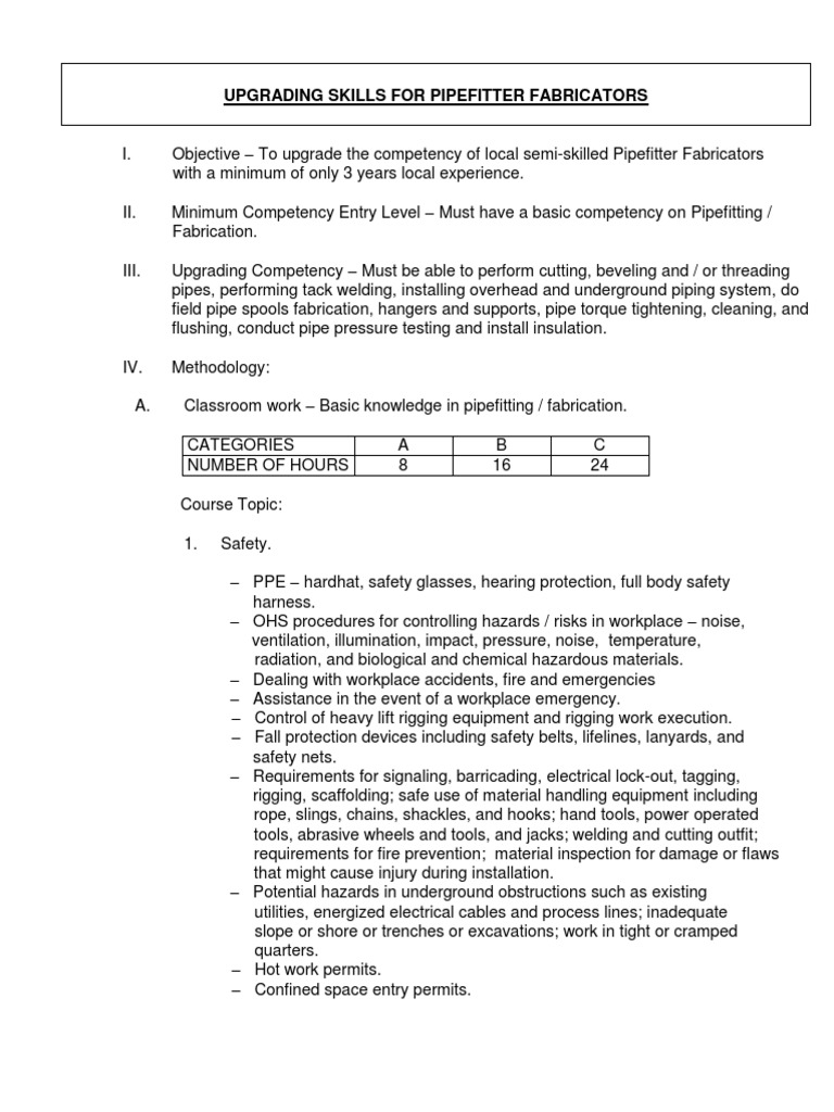 Upgrading Skills for Pipefitters | PDF | Pipe (Fluid Conveyance ...
