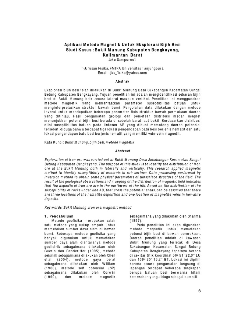 Metode Magnetik Geofisika | PDF